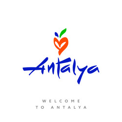 A logo for alanya turkey Royalty Free Vector Image