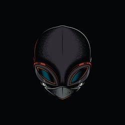 Alien head Royalty Free Vector Image - VectorStock