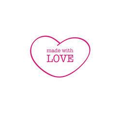 Hecho con amor made with love spanish lettering Vector Image