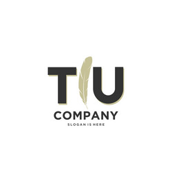 Tu initial natural logo Royalty Free Vector Image