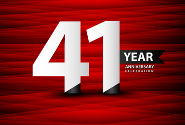 41 year anniversary celebration logo Royalty Free Vector