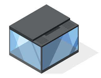 Isometric aquarium in modern minimalistic style Vector Image