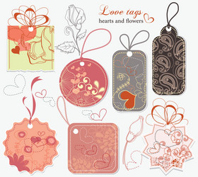 Love price tags set Royalty Free Vector Image - VectorStock