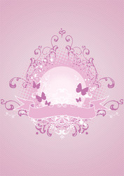 Pink floral background Royalty Free Vector Image