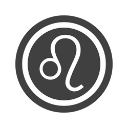 Leo zodiac line art eps 10 Royalty Free Vector Image