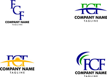 Initial letter fcf logo template design Royalty Free Vector