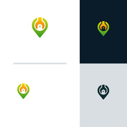 Set service point logo designs template fixing Vector Image