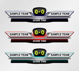 Scoreboard design elements Royalty Free Vector Image