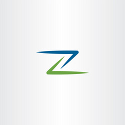 Blue green letter z logo icon sign Royalty Free Vector Image