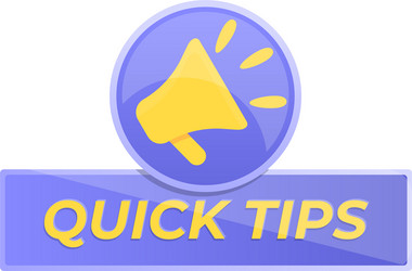 Tips emblem icon cartoon style Royalty Free Vector Image