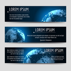 Map horizontal banner set Royalty Free Vector Image