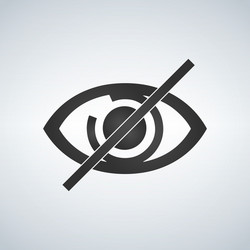 No eye prohibition sign look forbidden symbol Vector Image