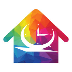 Time clock logo design template Royalty Free Vector Image