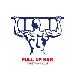 Calisthenic work out logo design Royalty Free Vector Image