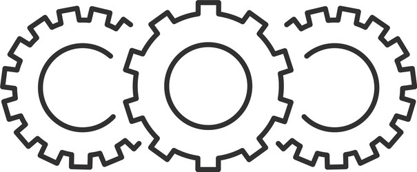 Three Cogwheel Vector Images (over 410)