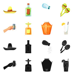 Design of cafe and latin logo set Royalty Free Vector Image