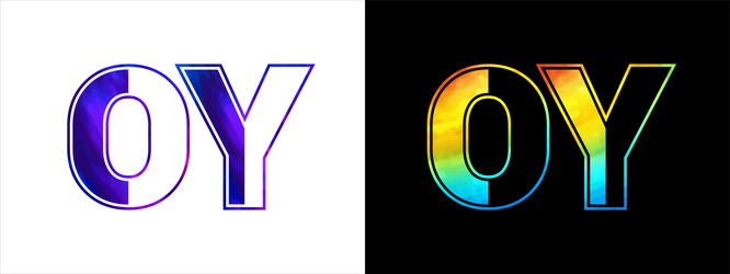 Oy logo design letter logo Royalty Free Vector Image