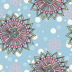 Floral seamless abstract hand drawn pattern Vector Image