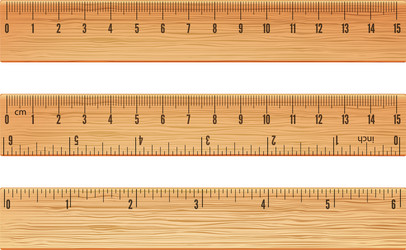 Wooden ruler Royalty Free Vector Image - VectorStock