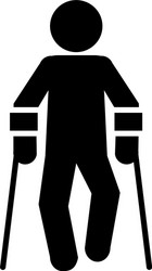 Disabilities concept pictograph man walking Vector Image