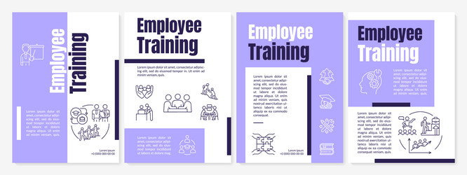 Employee resilience blue brochure template Vector Image