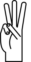 W Sign Language Vector Images (over 170)