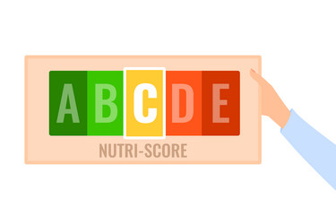 Nutri score nutrition system product value choice Vector Image