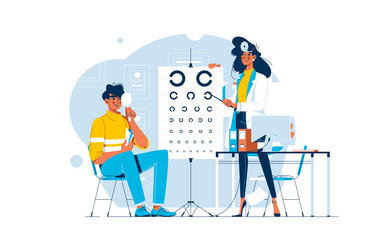 Smiling oculist ophthalmologist doctor man Vector Image