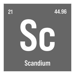 Scandium sc periodic table element Royalty Free Vector Image