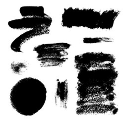 Hand drawn paint strokes Royalty Free Vector Image