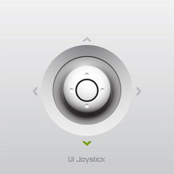 Joystick ui button design Royalty Free Vector Image
