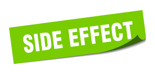 Side effect sticker side effect label Royalty Free Vector