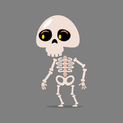 Skeleton ghost cute halloween cartoon characters Vector Image