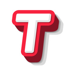 3d bold funny letter p heavy type for modern Vector Image