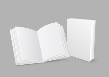 Open book template transparent background Vector Image