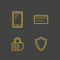 Mobile network operator icons Royalty Free Vector Image