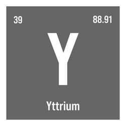 Yttrium y periodic table element Royalty Free Vector Image