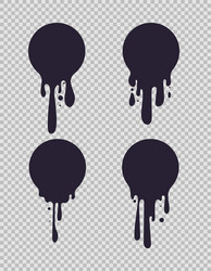 Paint drip stickers dripping liquid current Vector Image