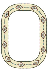 Ethnic frame rectangular border Royalty Free Vector Image