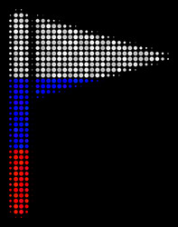 Halftone russian mouse cursor icon Royalty Free Vector Image