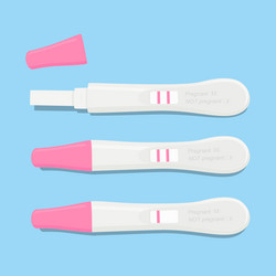 Positive negative 2 lines pregnancy test kits Vector Image