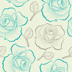 Roses seamless pattern Royalty Free Vector Image