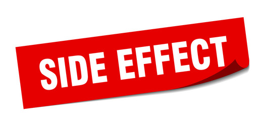 Side effect sticker side effect label Royalty Free Vector