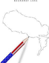 Lake michigan pencil sketch Royalty Free Vector Image