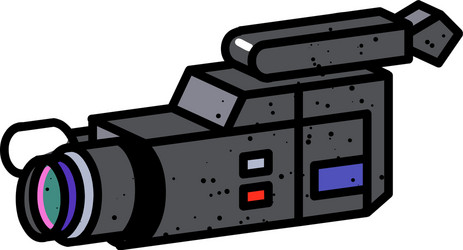 Cartoon image of video camera symbol Royalty Free Vector