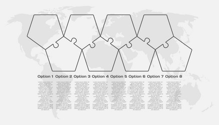 Diagram infographic for 8 steps circle puzzle Vector Image