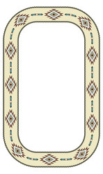 Ethnic frame rectangular border Royalty Free Vector Image