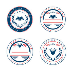 College graduation cap campus education logo Vector Image