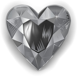 Heart cut gemstone shape set isolated on white Vector Image