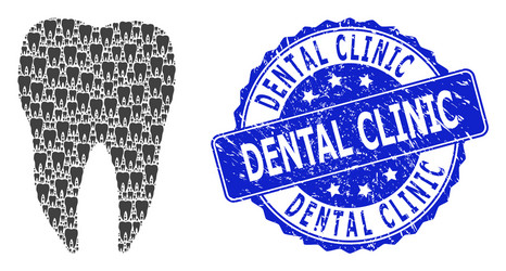 Dental clinic watermark stamp Royalty Free Vector Image